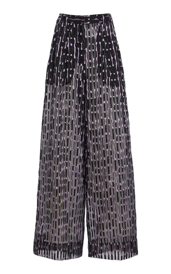 Ulla Johnson Stone Cotton-blend Wide-leg Pants