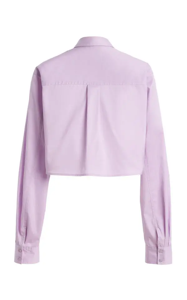 Ulla Johnson Gabriella Cotton Cropped Blouse - Purple