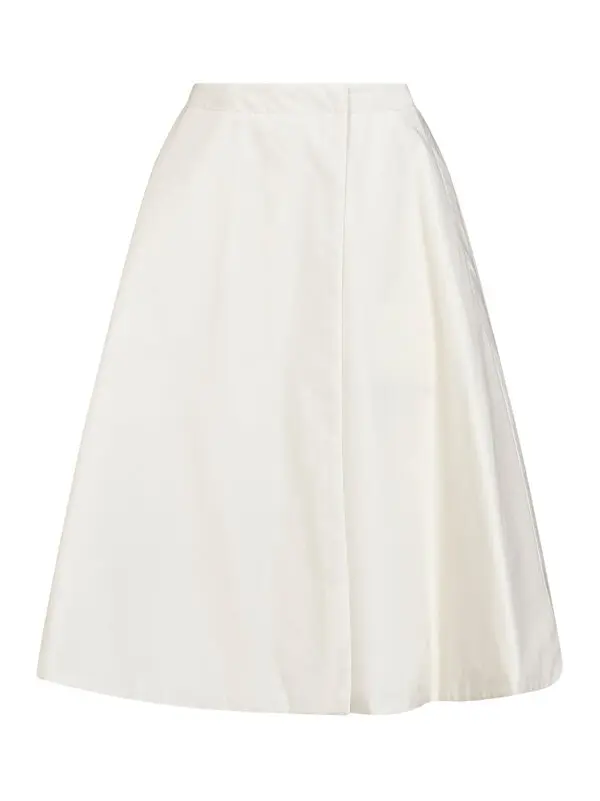 Moncler Natural Nylon Flared Midi Wrap Skirt - Multicolor
