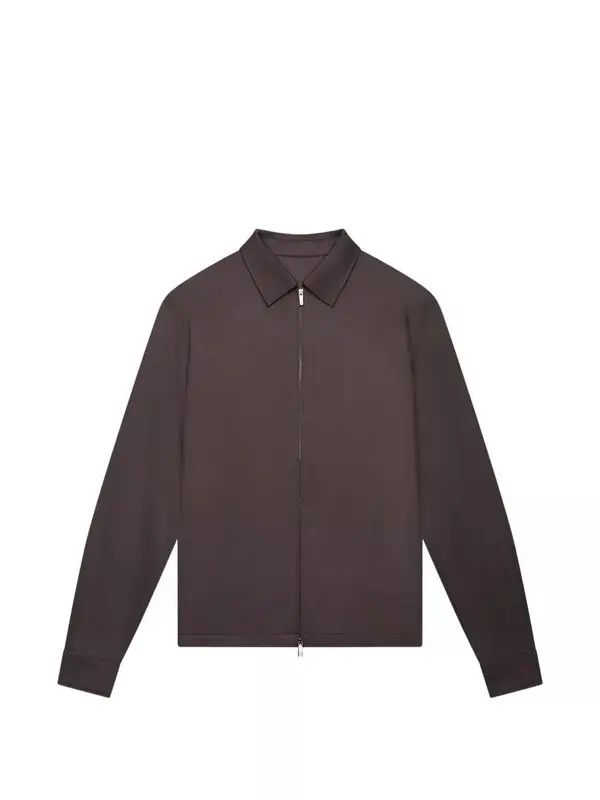 VALENZA Zip-up Supima Cotton Overshirt