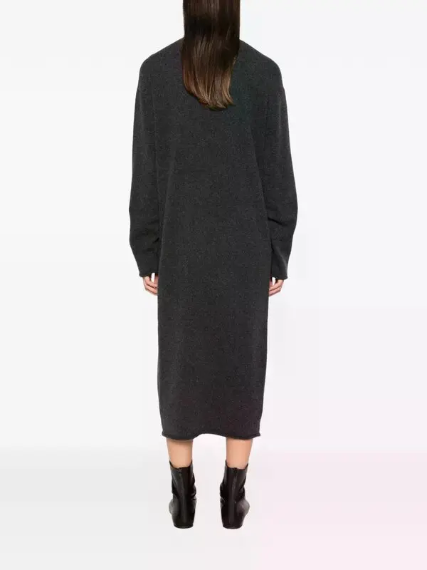Agl High-neck Long-sleeve Midi Dress