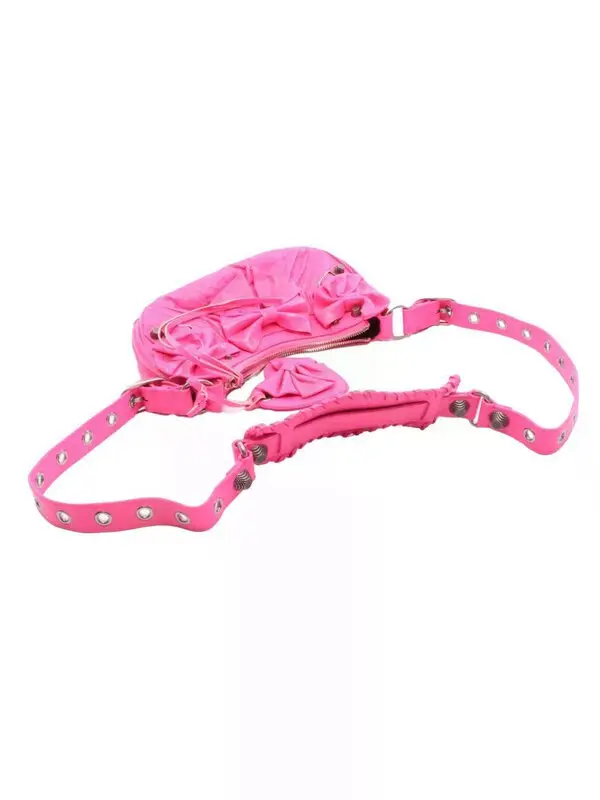 Balenciaga 2010-2026 Xs Le Cagole Ribbon Shoulder Bag - Pink