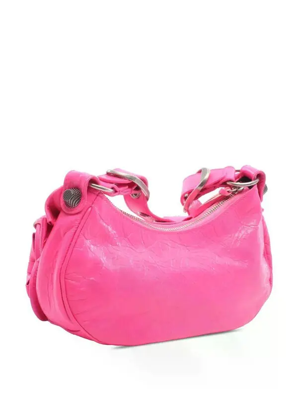 Balenciaga 2010-2026 Xs Le Cagole Ribbon Shoulder Bag - Pink