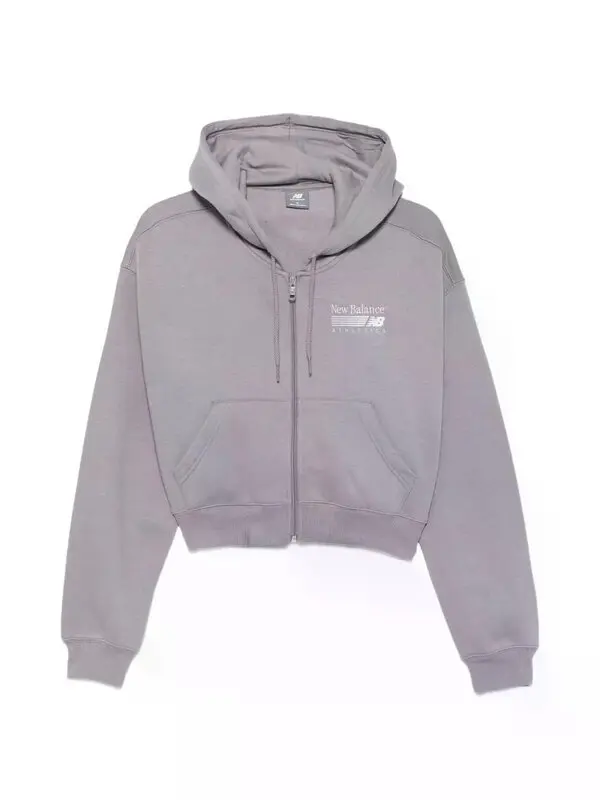 NEW BALANCE Logo-print Zip-fastening Hoodie