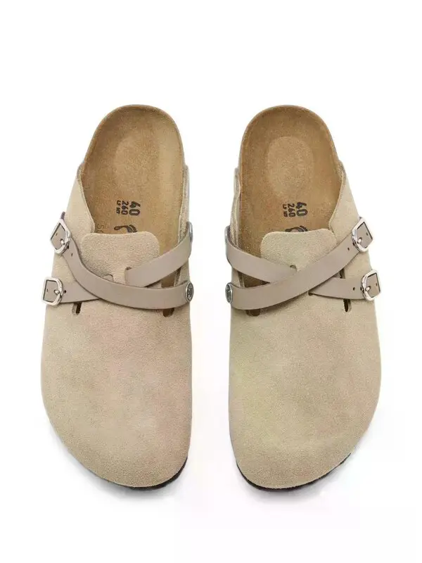 BIRKENSTOCK Blair Suede Mules - Neutrals