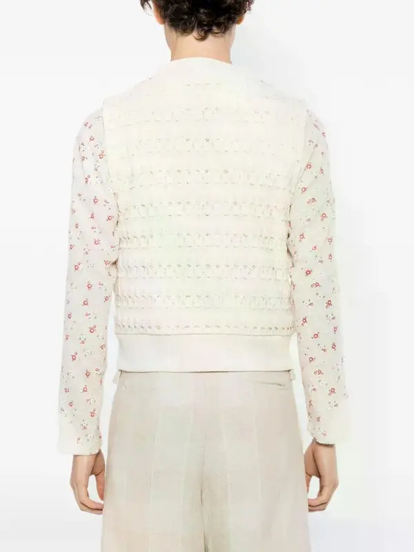 YOUNG N SANG Button-up Sleeveless Cardigan
