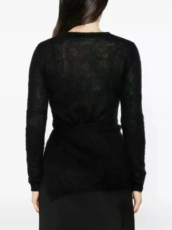 Sú Wrap-tie Asymmetric Sweater