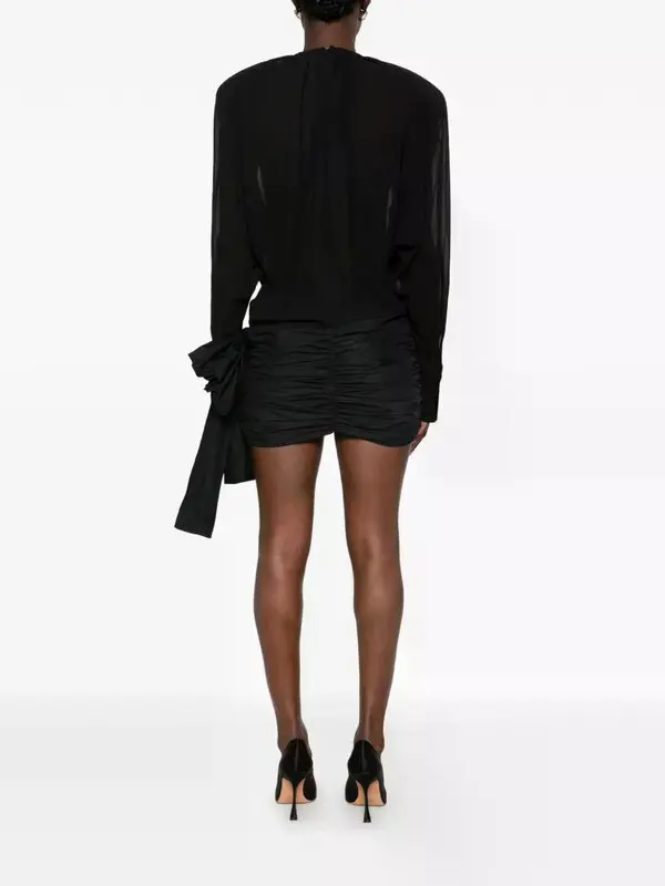 ENTIRE STUDIOS Bow-detail Ruched Mini Dress