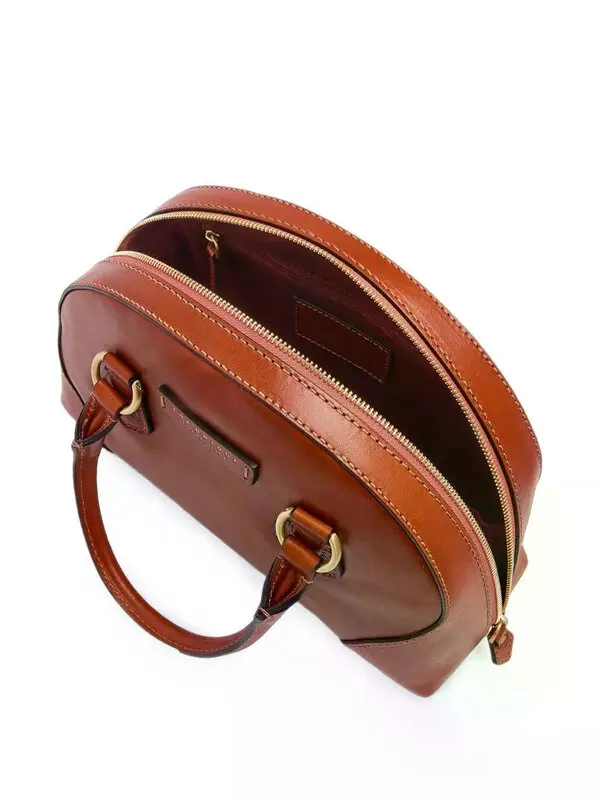 THE BRIDGE Magda Curved Leather Shoulder Bag