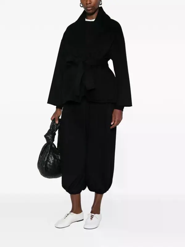 SUSANNE BOMMER Belted Shawl-collar Coat