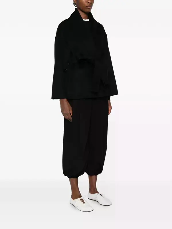 SUSANNE BOMMER Belted Shawl-collar Coat