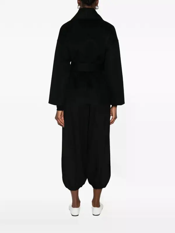 SUSANNE BOMMER Belted Shawl-collar Coat