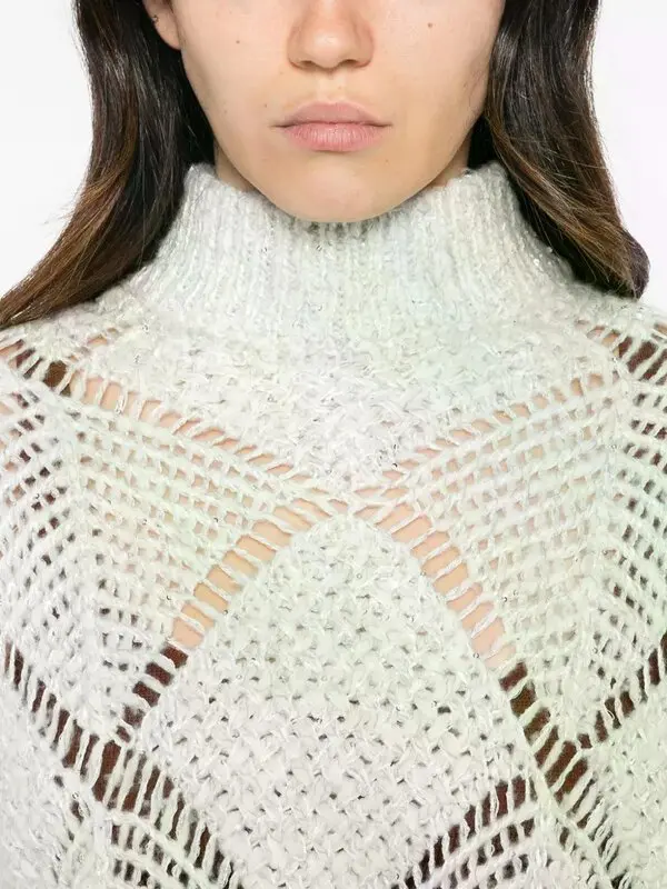 Antonelli Firenze Open-knit Sequin-embellished Sweater