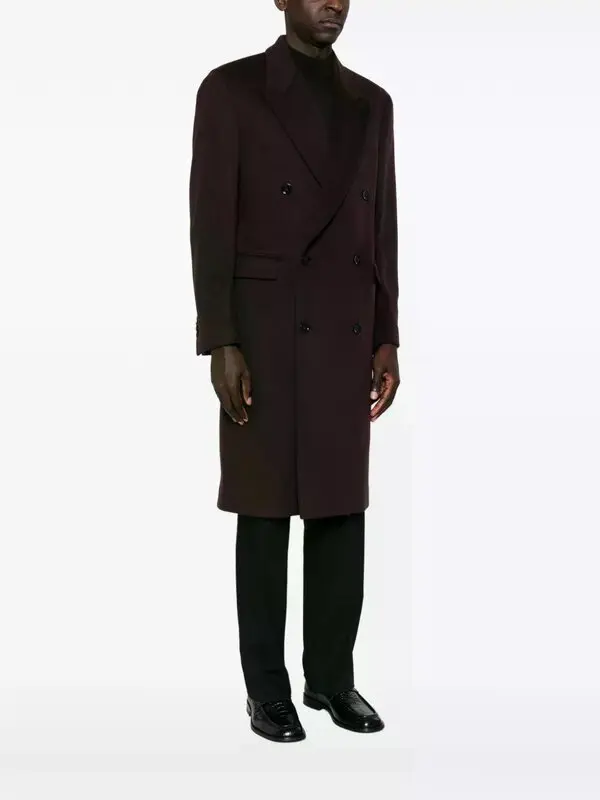 LARDINI Double-breasted Peak-lapel Coat