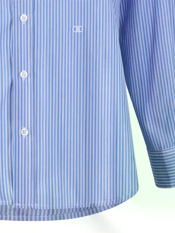 DOUUOD Vertical-stripe Long-sleeve Shirt