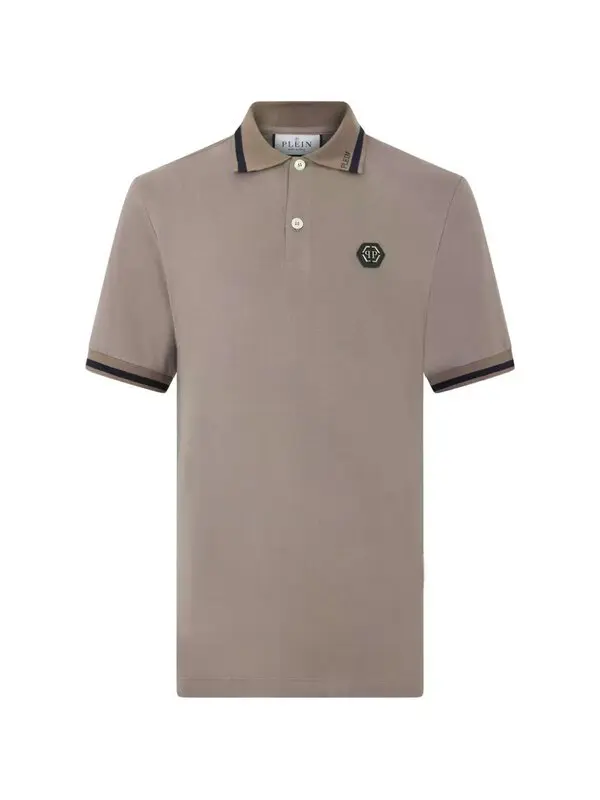 Philipp Plein Logo-plaque Tipped Polo Shirt
