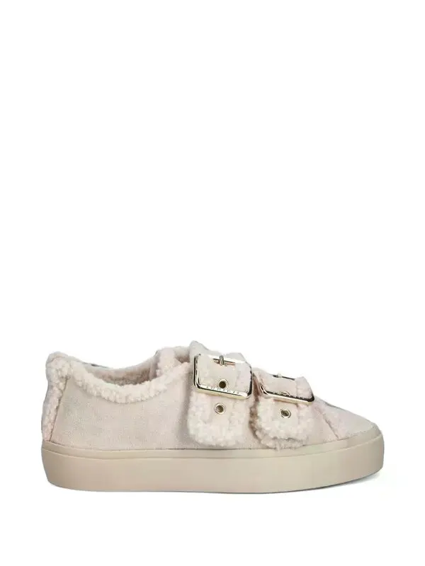 Inuikii Shearling-trim Buckled Sneakers - White