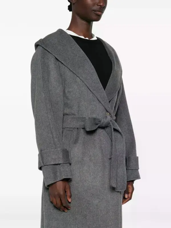SOLOTRE Hooded Belted Coat