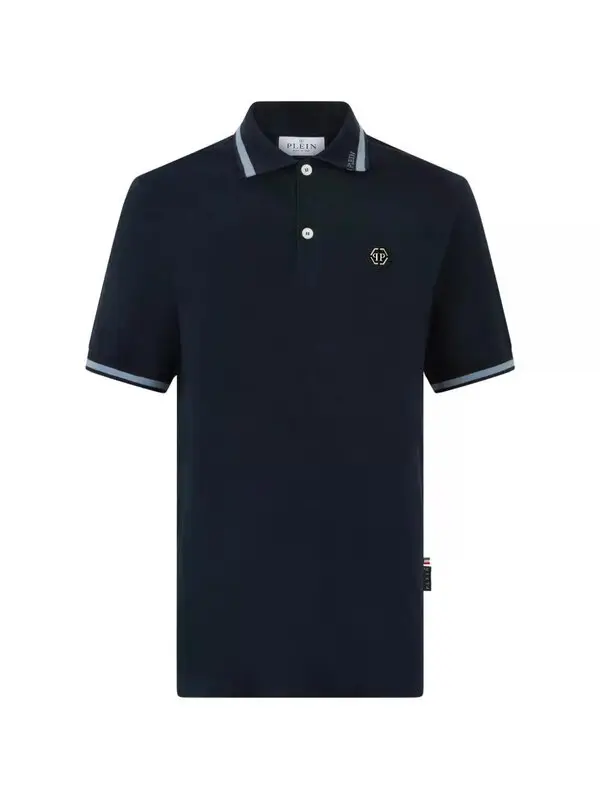 Philipp Plein Logo-plaque Tipped Polo Shirt