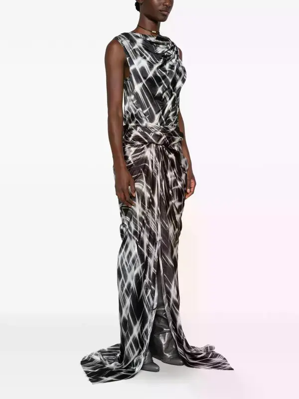 Rick Owens Strutter Draped Maxi Dress