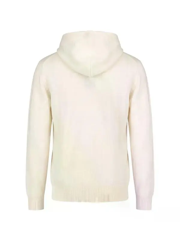Altea Fine-knit Wool Hoodie - White