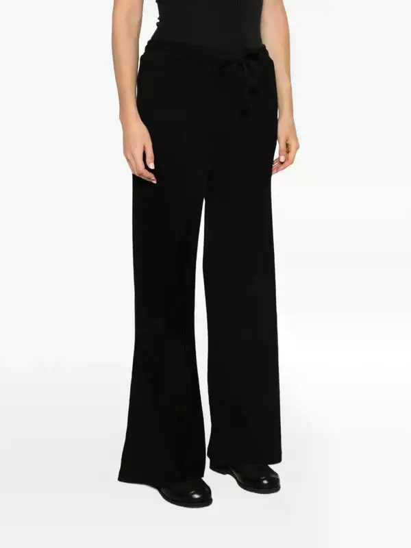 BOBI Ribbed-knit Drawstring Track Pants