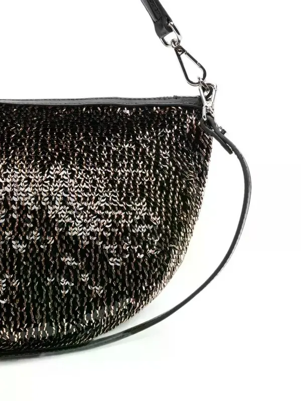 GIANNI CHIARINI Cleo Sequin-embellished Shoulder Bag - Black