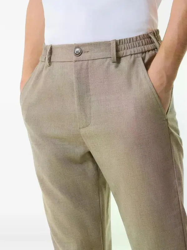 VALENZA Flannel Stretch Tapered Trousers