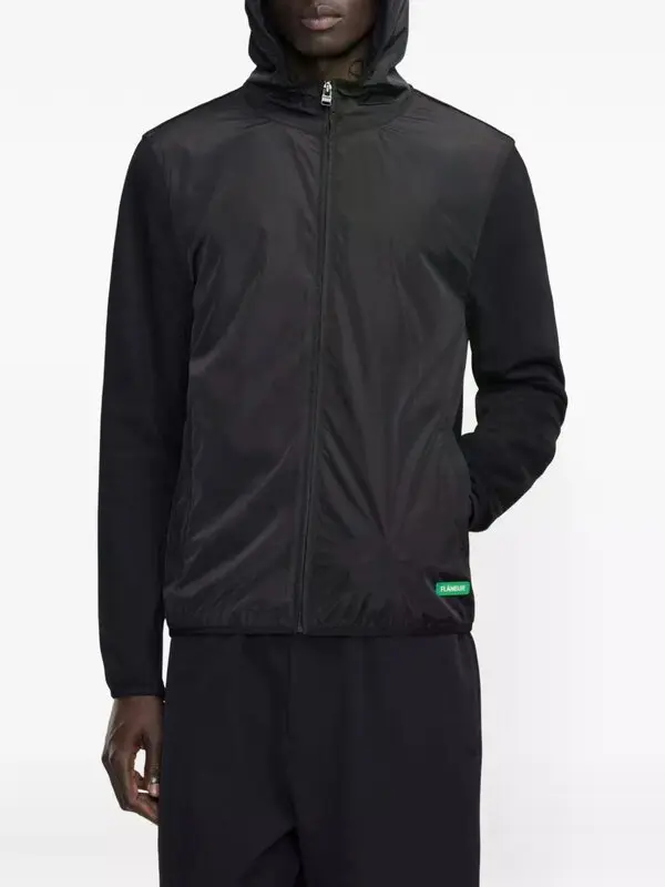 FLANEUR Badge Technical Panelled Zip-up Jacket