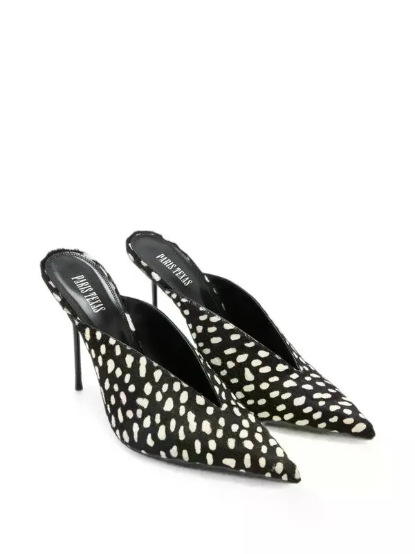 Paris Texas Lidia Calf-hair Mules - Black
