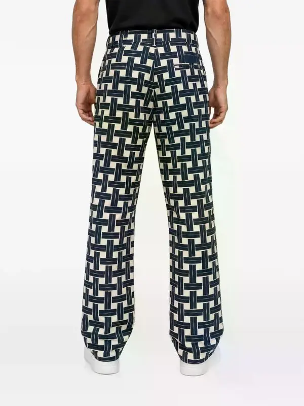 Kenzo Geometric-print Tailored Trousers