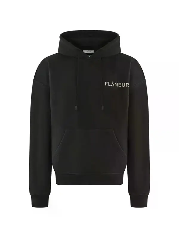 FLANEUR Logo-print Washed Hoodie