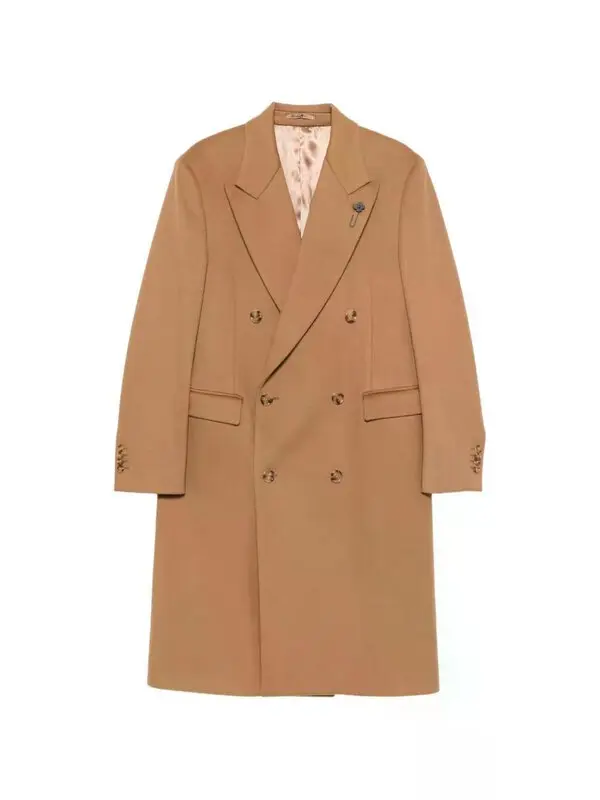LARDINI Double-breasted Peak-lapels Coat