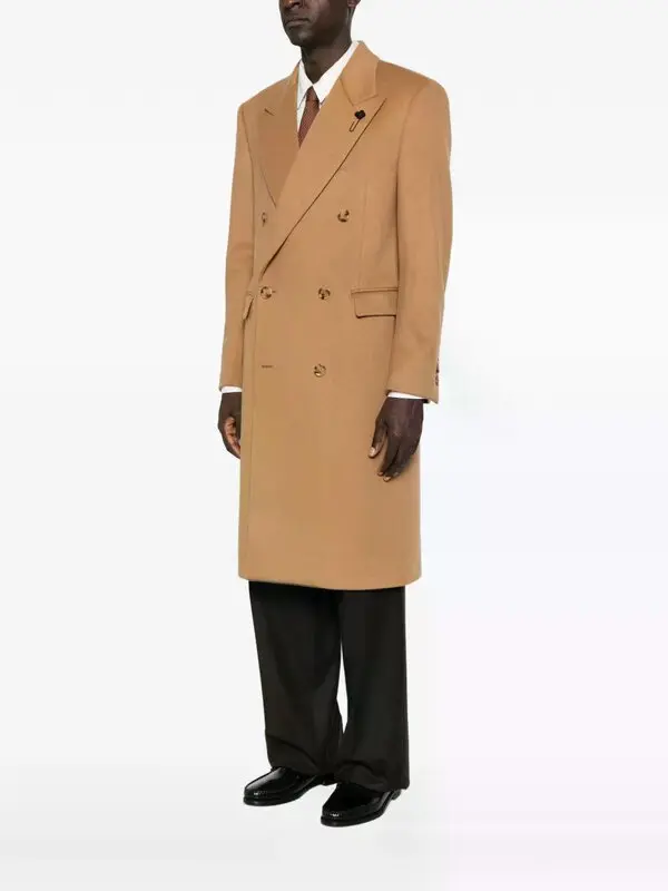 LARDINI Double-breasted Peak-lapels Coat