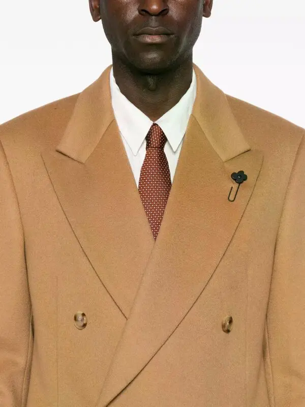 LARDINI Double-breasted Peak-lapels Coat