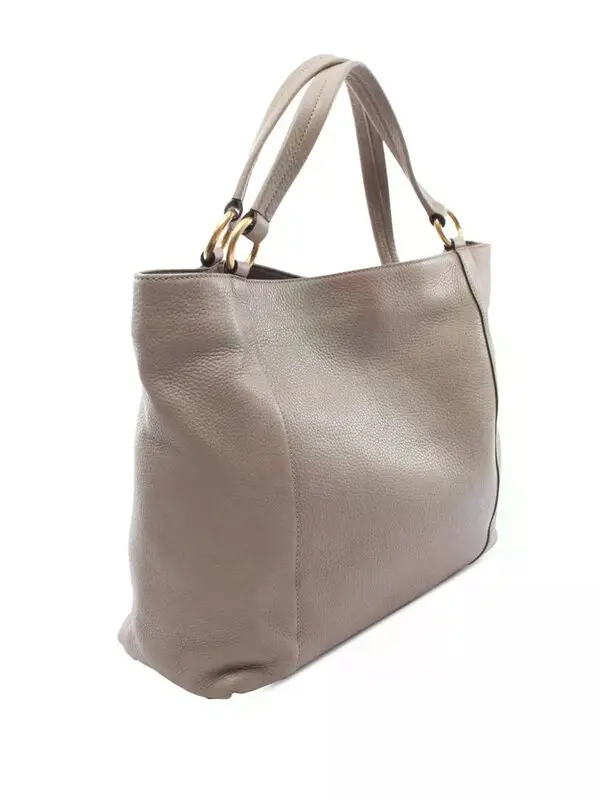Gucci 2000-2015 Medium Pebbled Calfskin Twill Tote Bag