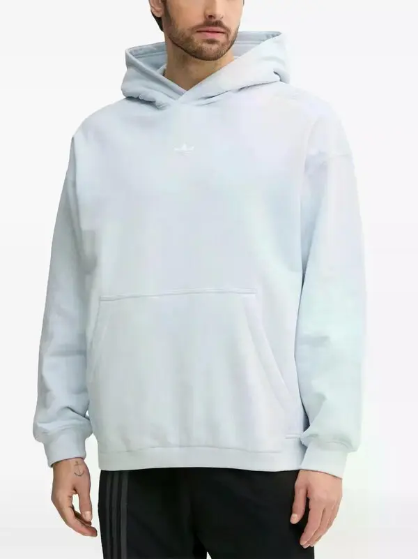 Adidas Essential Logo-embroidered Hoodie - Blue