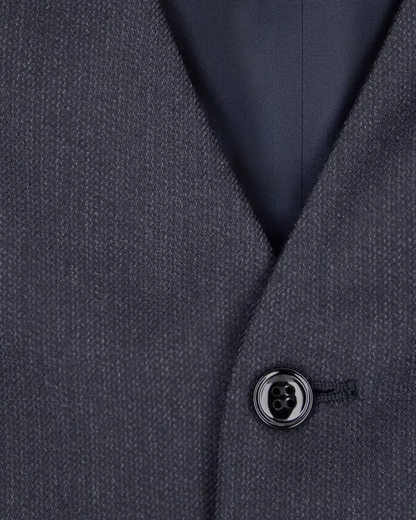Giorgio Armani Single-breasted Pinstripe Vest In Virgin Wool And Cashmere
