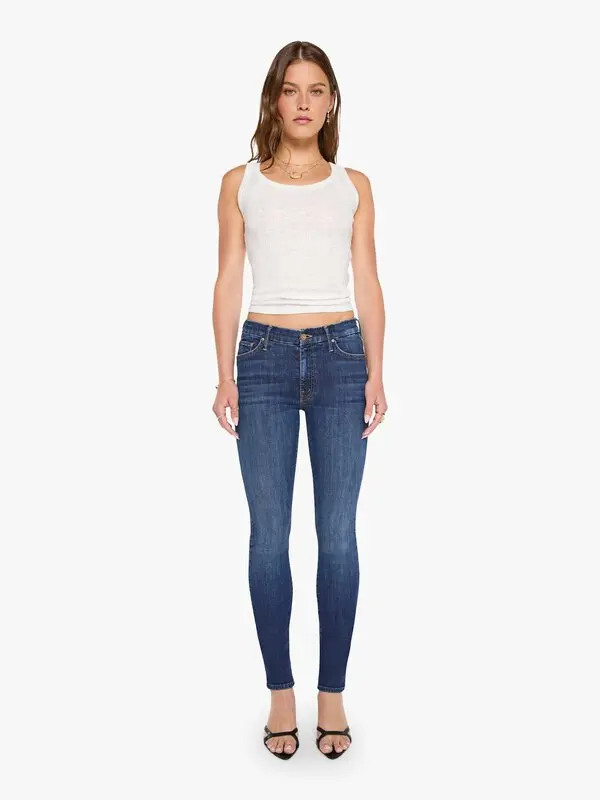 MOTHER The Down Low Looker Hover Backstage Pass Jeans - Blue