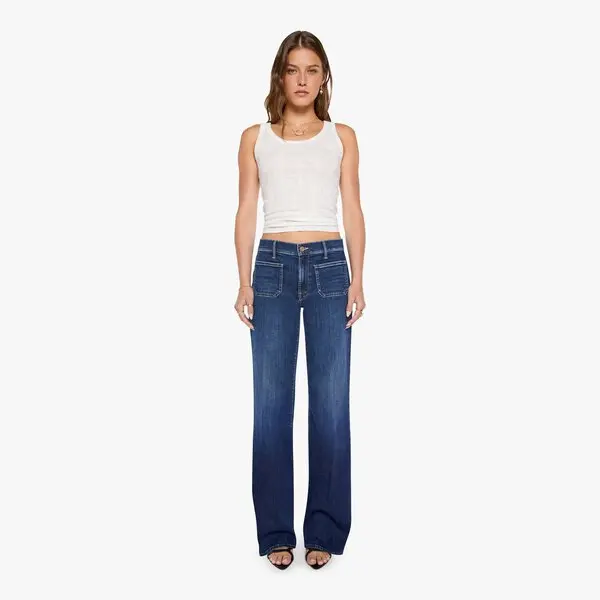 MOTHER The Patch Pocket Mid Rise Maven Sneak Backstage Pass Jeans