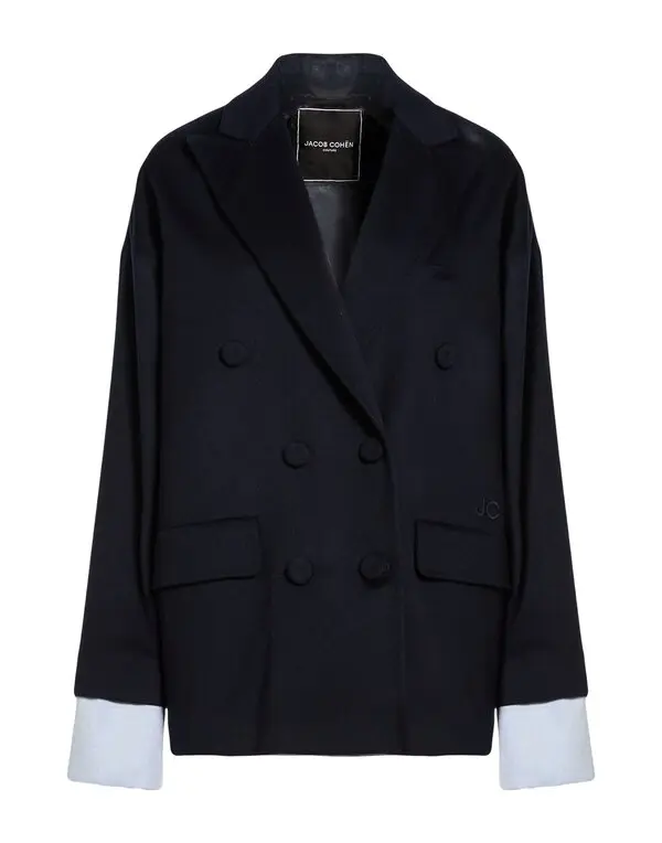 JACOB COHЁN Blazer Midnight Size Cashmere, Silk, Cotton