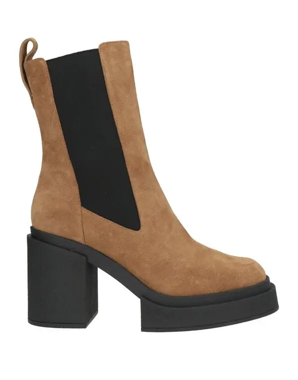 NODALETO Ankle Boots Camel Size Calfskin