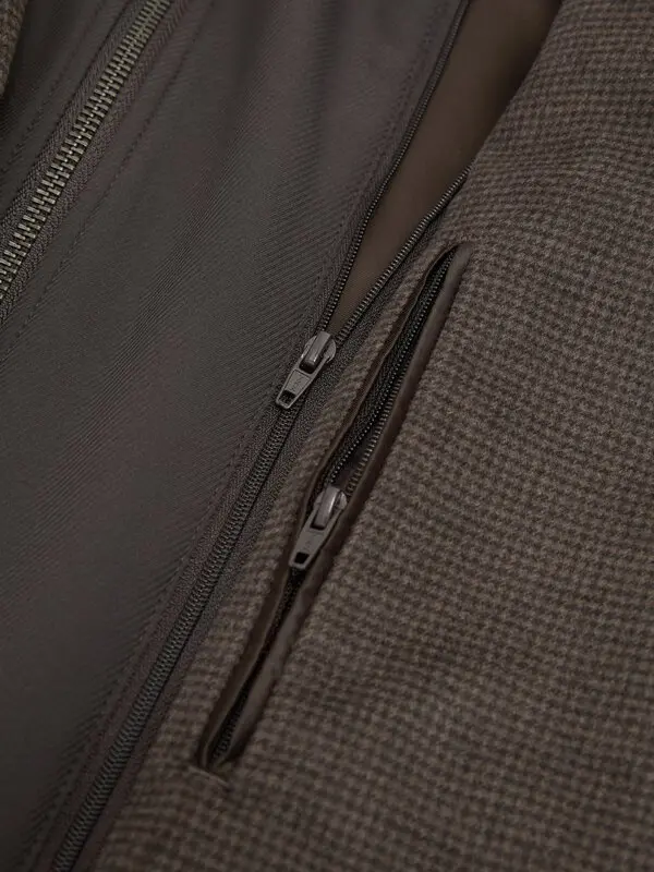 REISS Badge Check Single-breasted Blazer With Gilet Insert Tailored-fit - Brown