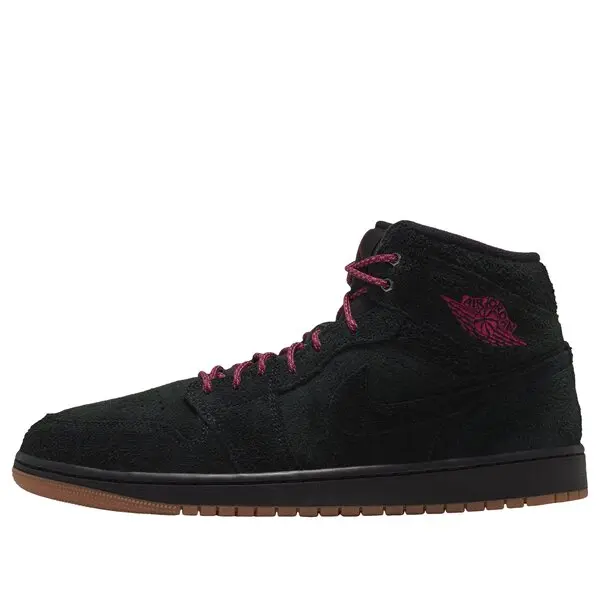 JORDAN 1 Mid-top Se 'black Gum Medium Brown - Black/gum Medium Brown/team Red