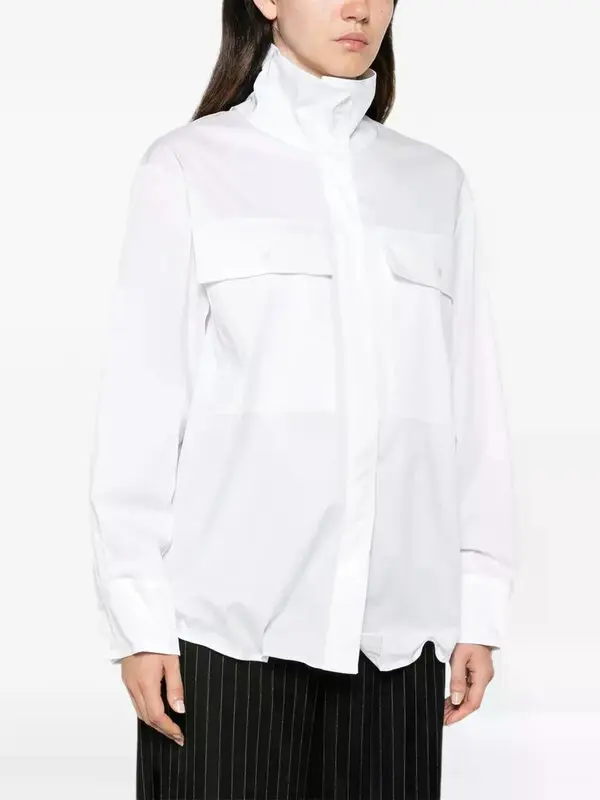 Sú High-neck Chest-pocket Shirt