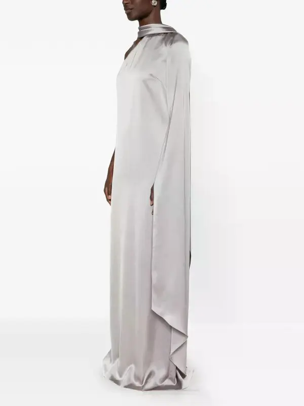 Solace London Newman One-shoulder Cape Maxi Dress