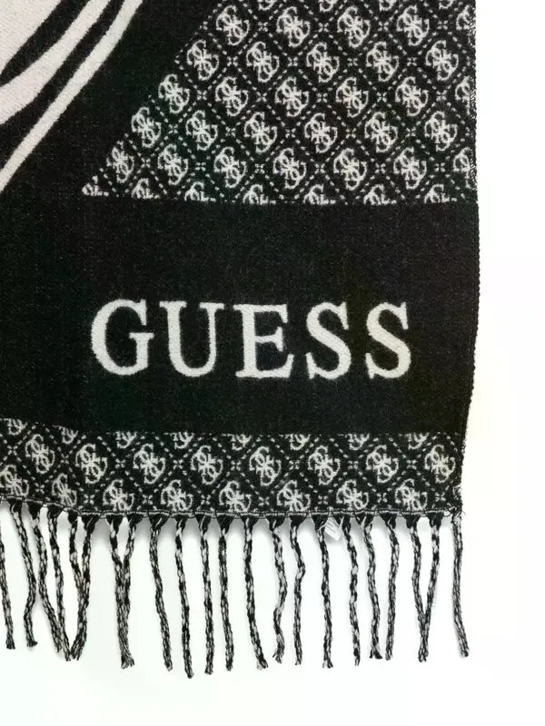 Guess Logo-print Fringed Scarf