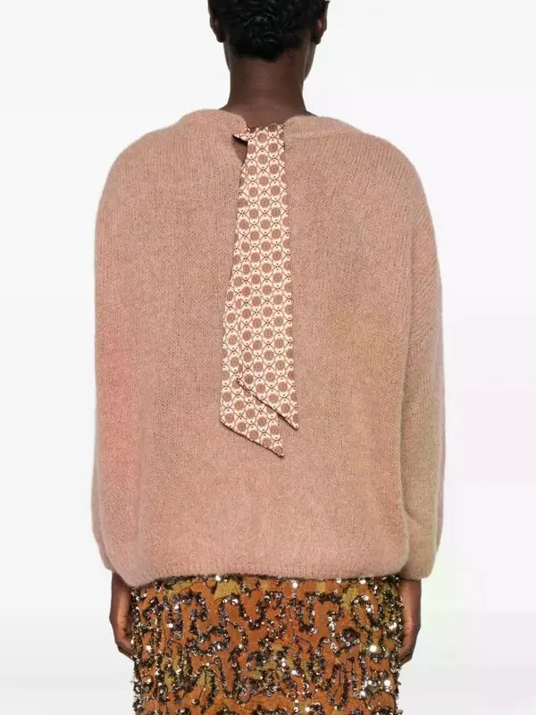 Dixie Bow-detail Knitted Sweater