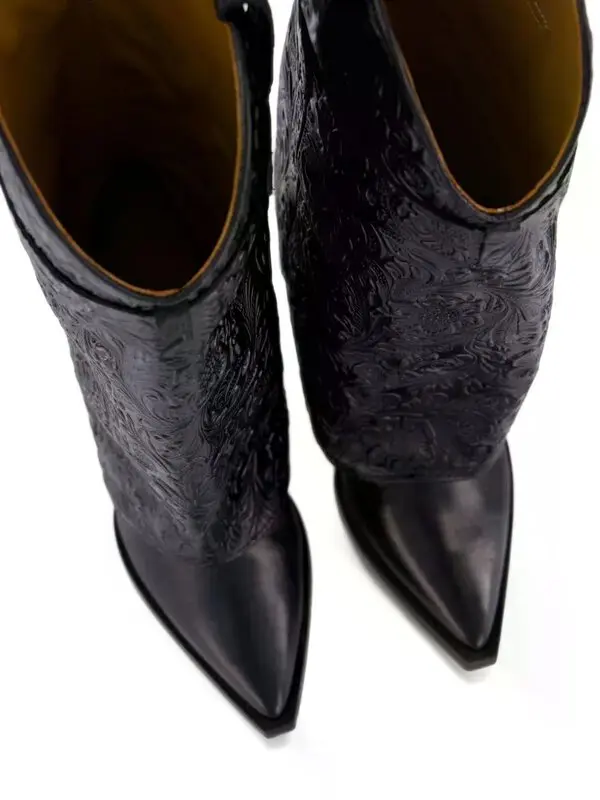 TORAL SHOES Tl-folk Floral-embossed Boots