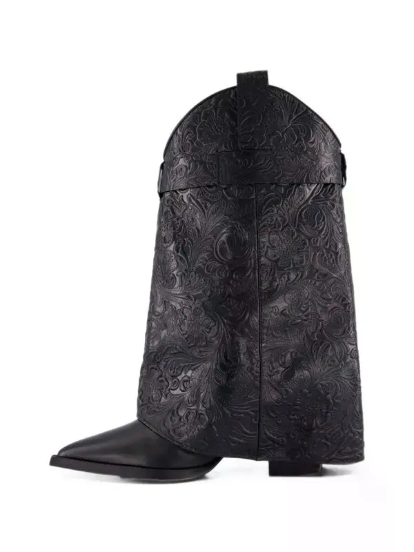 TORAL SHOES Tl-folk Floral-embossed Boots